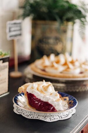 Haskap Meringue Pie | Plaid Shirt Farms Ltd